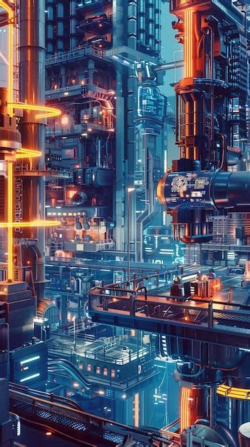 Smart Factory Floor Interconnectivity In Iot Manufacturing Premium Ai Generated Image