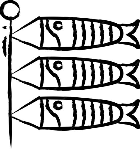Premium Vector Koinobori Hand Drawn Vector Illustration