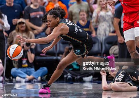 Betnijah Laney Hamilton Of The New York Liberty Reaches For The Ball