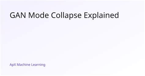 Gan Mode Collapse Explained