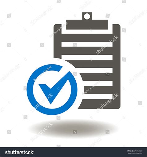 Checklist Check Mark Vector Icon Clipboard Stock Vector Royalty Free Shutterstock