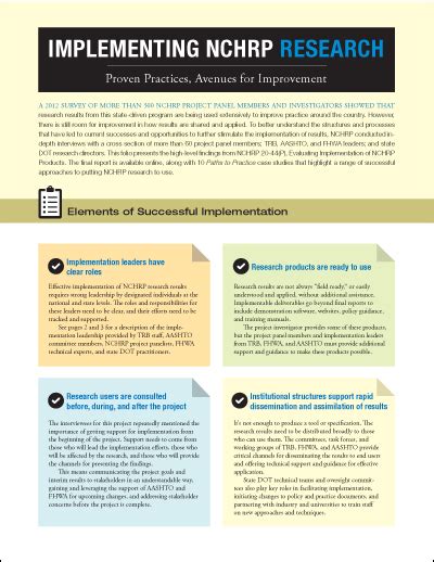 Brochure Implementing Nchrp Research Ctc And Associates