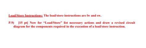 solved load store instructions the load store instructions