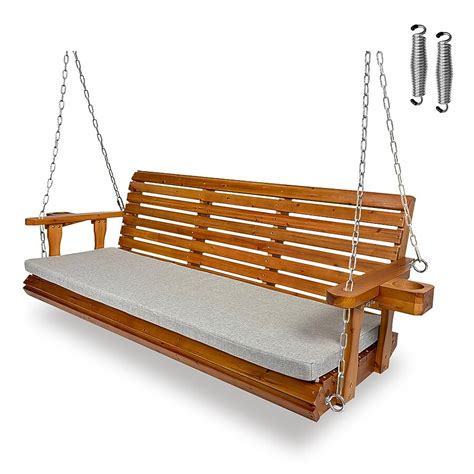 Fortune Candy 5 5 Ft Extra Large 3 Seater Wooden Porch Swing Bench