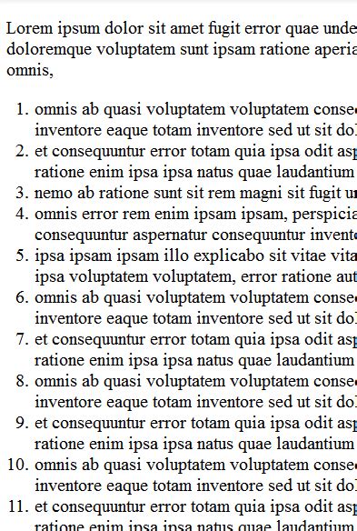 Html How To Keep Indent For Second Line In Ordered Lists Via Css