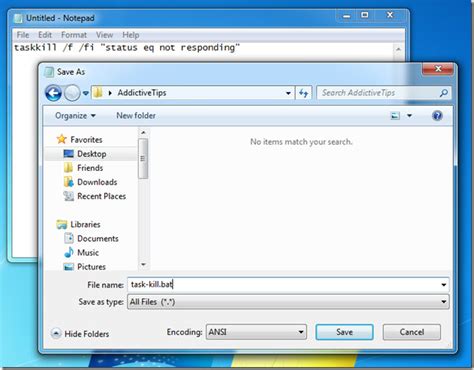 windows tip kill close all hung and not responding applications