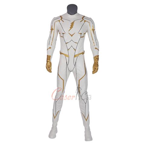 Godspeed Costume The Flash 5 Cosplay August Heart White Fashion Man