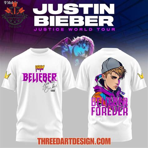 Justin Bieber Justice World Tour 2026 T Shirt Threedartdesign