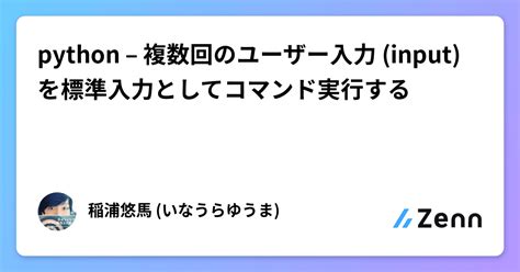 Python 複数回のユーザー入力 Input を標準入力としてコマンド実行する