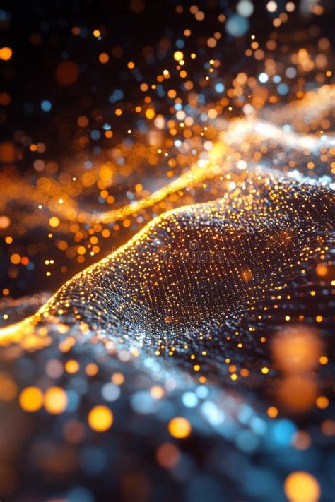 Realistic Volumetric Data Visualization With Clusters Of Light And Color In Motion Stock