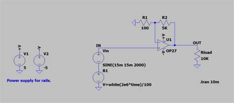 How Would I Connect My Noise Source To A Circuit In Ltspice