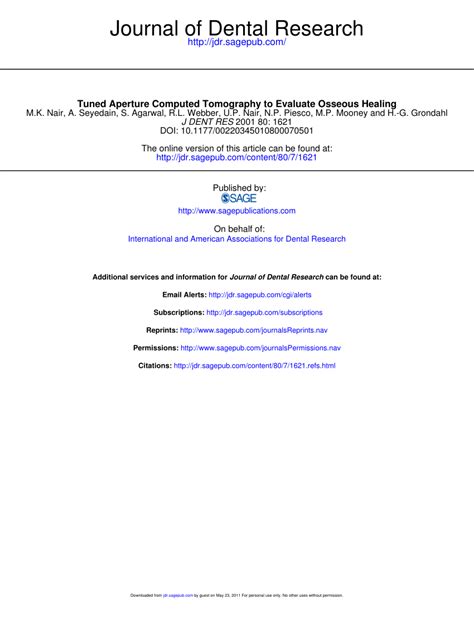 Pdf Tuned Aperture Computed Tomography To Evaluate Osseous Healing