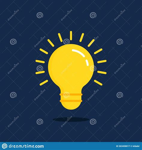 Quick Tip Icon With Yellow Light Bulb Stock Vector Illustration Of Innovation Business 263458017