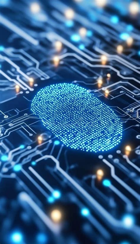 Futuristic Fingerprint Identity Technology Digital Security And Biometric Authentication