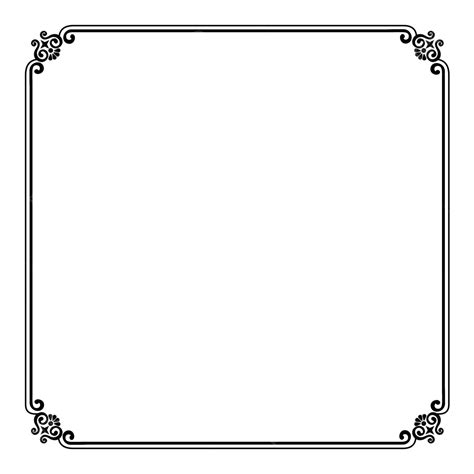 Rectangle Border Ornament Corner Double Line Rectangle Border Borders Rectangle PNG