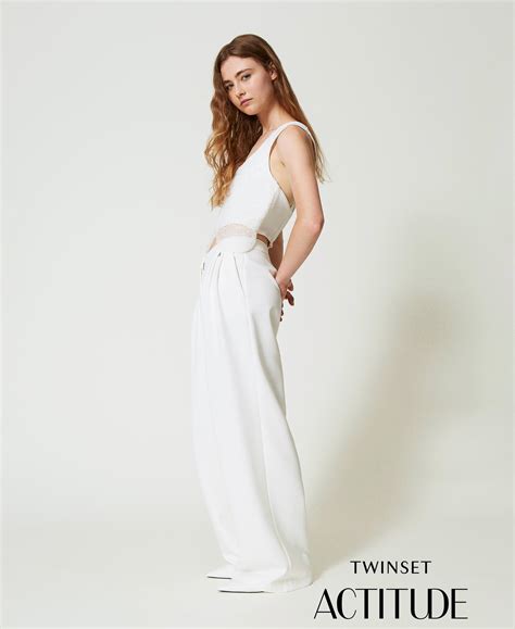 Брюки палаццо 242ap2043 Twinset — купить в интернет магазине бренда женской одежды Твинсет