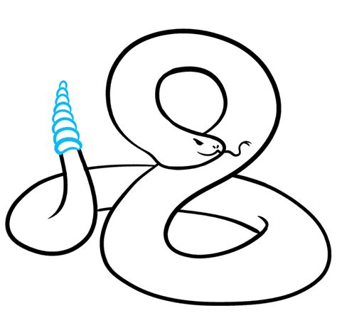 How To Draw A Rattlesnake Really Easy Drawing Tutorial