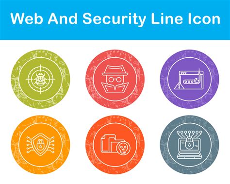Web And Security Vector Icon Set 20730444 Vector Art At Vecteezy