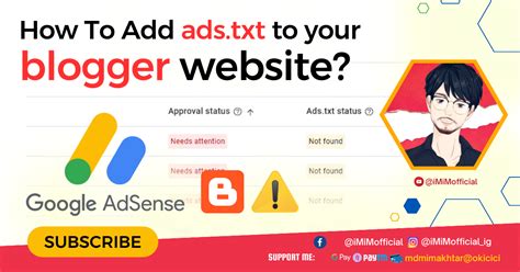 How To Add Ads Txt To Your Blogger Website Google Adsense A Step By Step Guide IMiMofficial