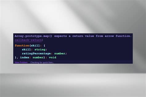 Fix Arrayprototypemap Expects A Return Value From Arrow Function