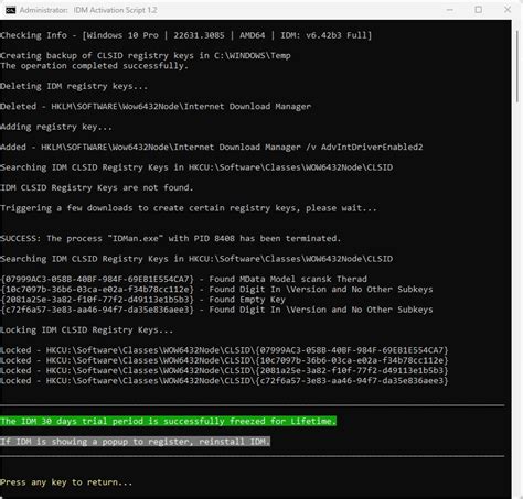 IDM Activation Script Công Cụ Kích Hoạt IDM Hiệu Quả Nhất