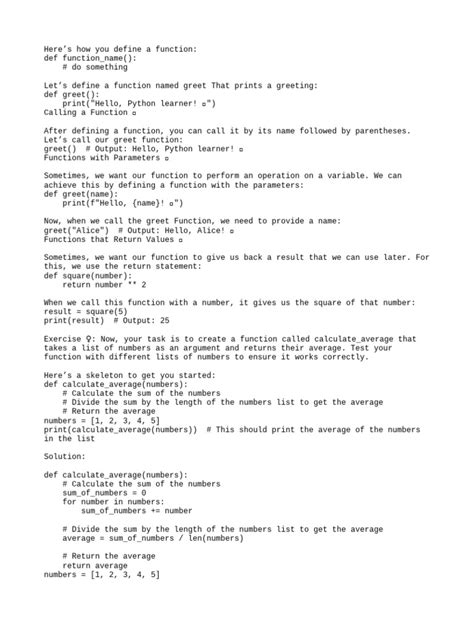 Defining A Function Pdf