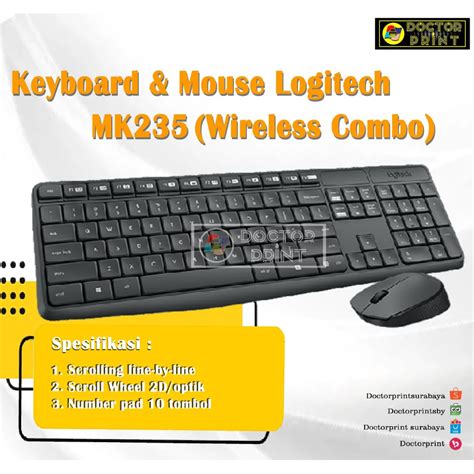 Jual Logitech MK235 Combo Wireless Keyboard Dan Mouse Shopee Indonesia