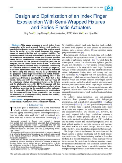 Design And Optimization Of An Index Finger Exoskeleton With Semi Wrapped Fixtures And Series