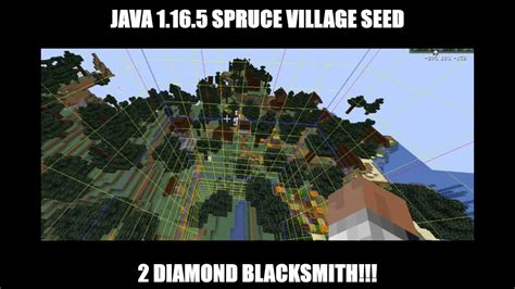 Minecraft Seed Spruce Village With 2 Diamond Blacksmith 1165 Java