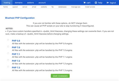 How To Update Php Version On Bluehost