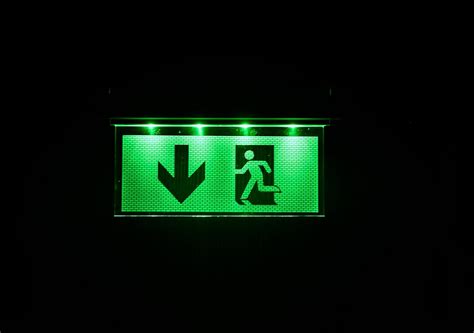 Emergency Exit Escape Route Lighting With Downwards Arrow BigaMart