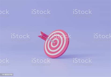 화살표는 마케팅 재무 및 비즈니스 성공 경쟁 승리 및 목표 달성을 목표로하는 개념의 중심에서 목표를 달성했습니다 3d 렌더링 3d 그림 광고에 대한 스톡 사진 및 기타