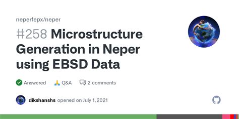 Microstructure Generation In Neper Using Ebsd Data · Neperfepx Neper