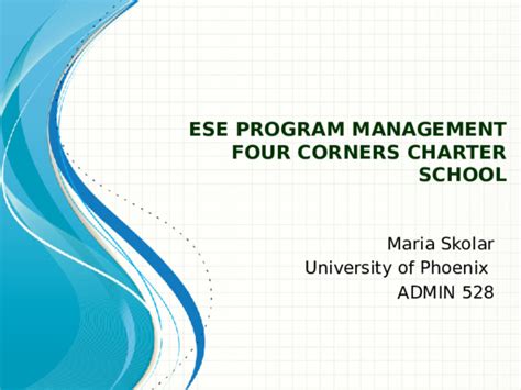 Ppt Ese Program Management