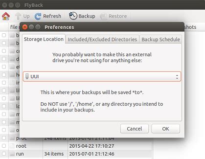 Install FlyBack On Ubuntu 15 04 Create And Restore Incremental