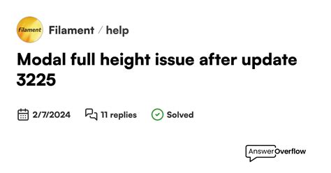 Modal Full Height Issue After Update 3 2 25 Filament