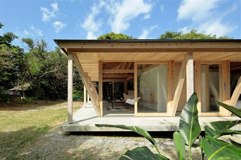 Issho Architects Uses Timber Frames To Create Typhoon Resistant House On A Tropical Island