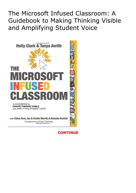 Ebook The Microsoft Infused Classroom A Guidebook To Making Thinking