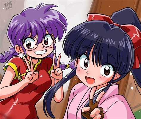 Ri Kouran Shinguuji Sakura Sakura Taisen Sega 2girls Blue Hair Braid Breasts Brown Eyes