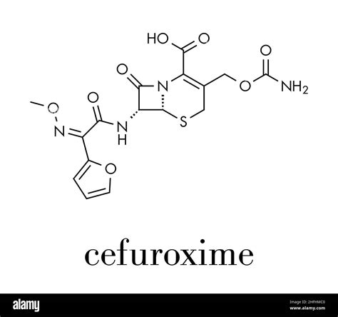 Cefuroxime Second Generation Cephalosporin Antibiotic Molecule