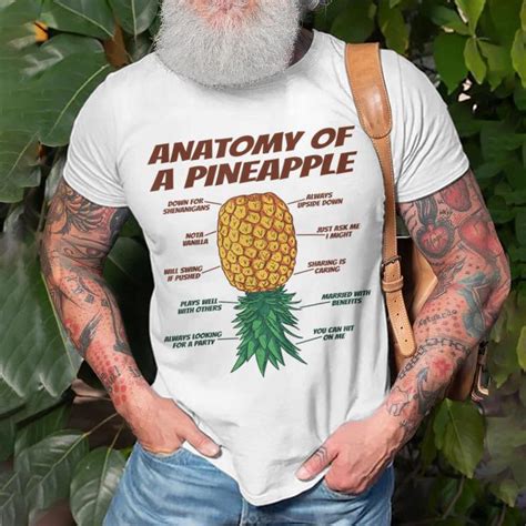 Anatomy Of A Pineapple Upside Down Pineapple Swinger Unisex T Shirt