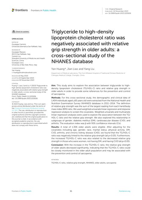 Pdf Triglyceride To High Density Lipoprotein Cholesterol Ratio Was
