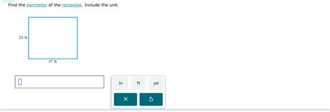 Find The Perimeter Of The Rectangle Include The Unit Inftyd Filo