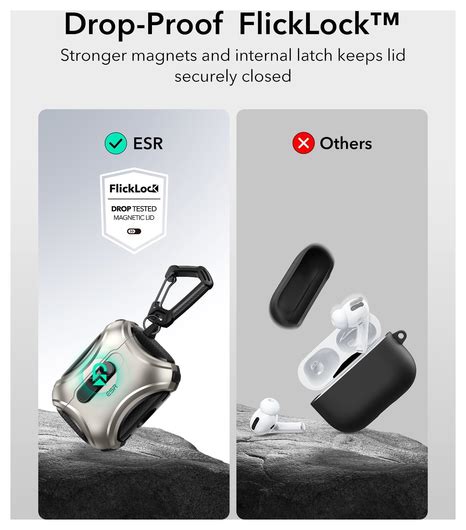 Esr Cyber Flicklock Airpods Pro 3 Hoesje Magsafe Case Titanium Gsmpunt