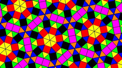 Five Versions Of A Tessellation Using Squares And Equilateral Triangles