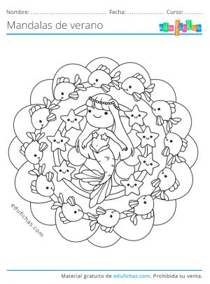 Mandalas De Verano Cuadernos Para Niños