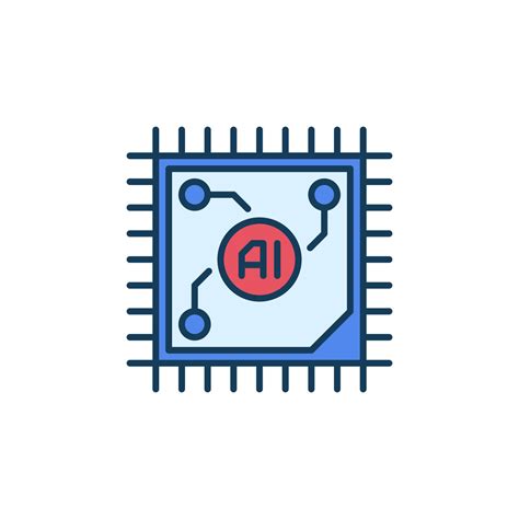 Ai Cpu Vector Artificial Intelligence Processor Concept Colored Icon 23093034 Vector Art At Vecteezy