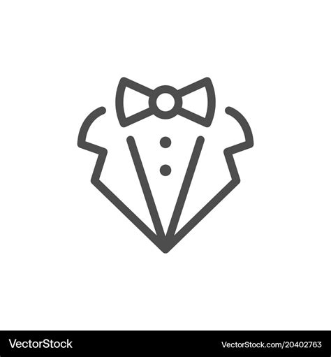 Dress Code Line Icon Royalty Free Vector Image