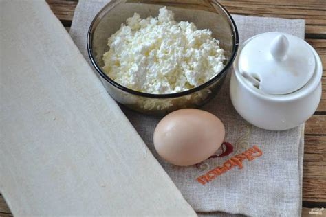 Ватрушки из слоеного теста с творогом Рецепт Слоеное тесто Идеи для блюд Тесто