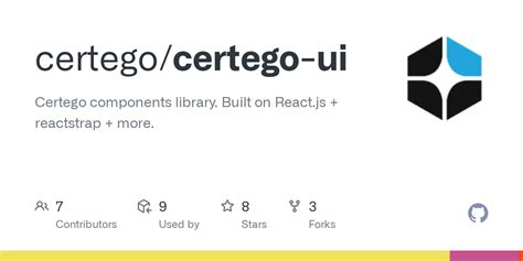 GitHub Certego Certego Ui Certego Components Library Built On React